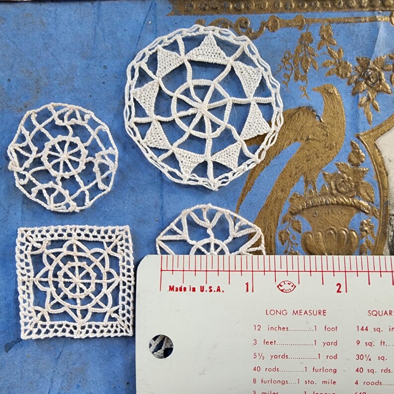 Miniature Handmade Lace Doilies - Dollhouse Crafts, Embellishments - Etsy