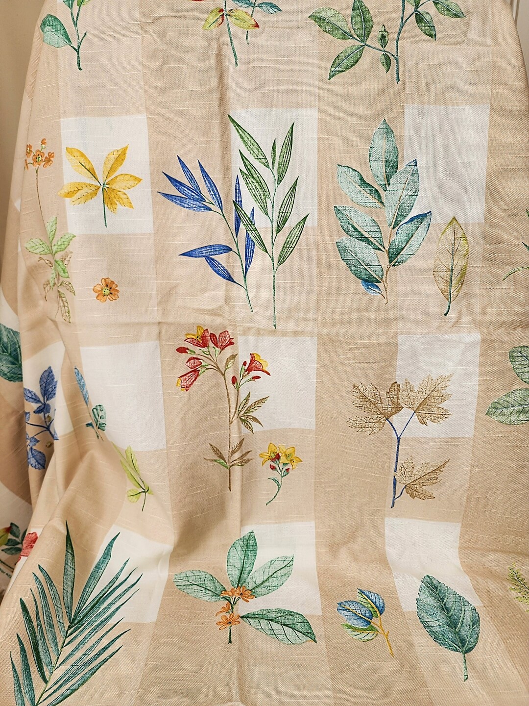 Vintage Fabric botanical Studies an Authentic Waverly Screen Print ...