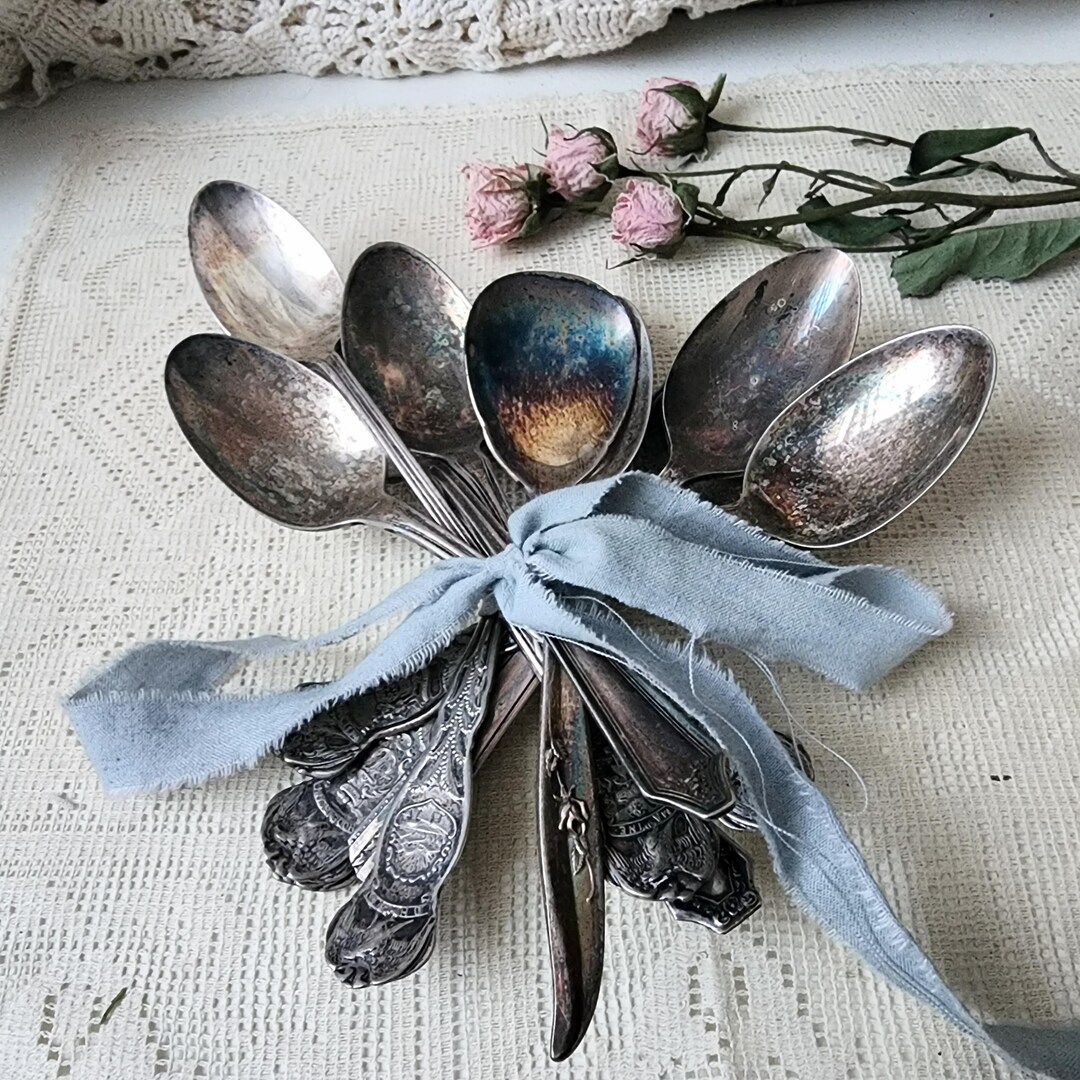 TEN Vintage Tea Spoons - Etsy
