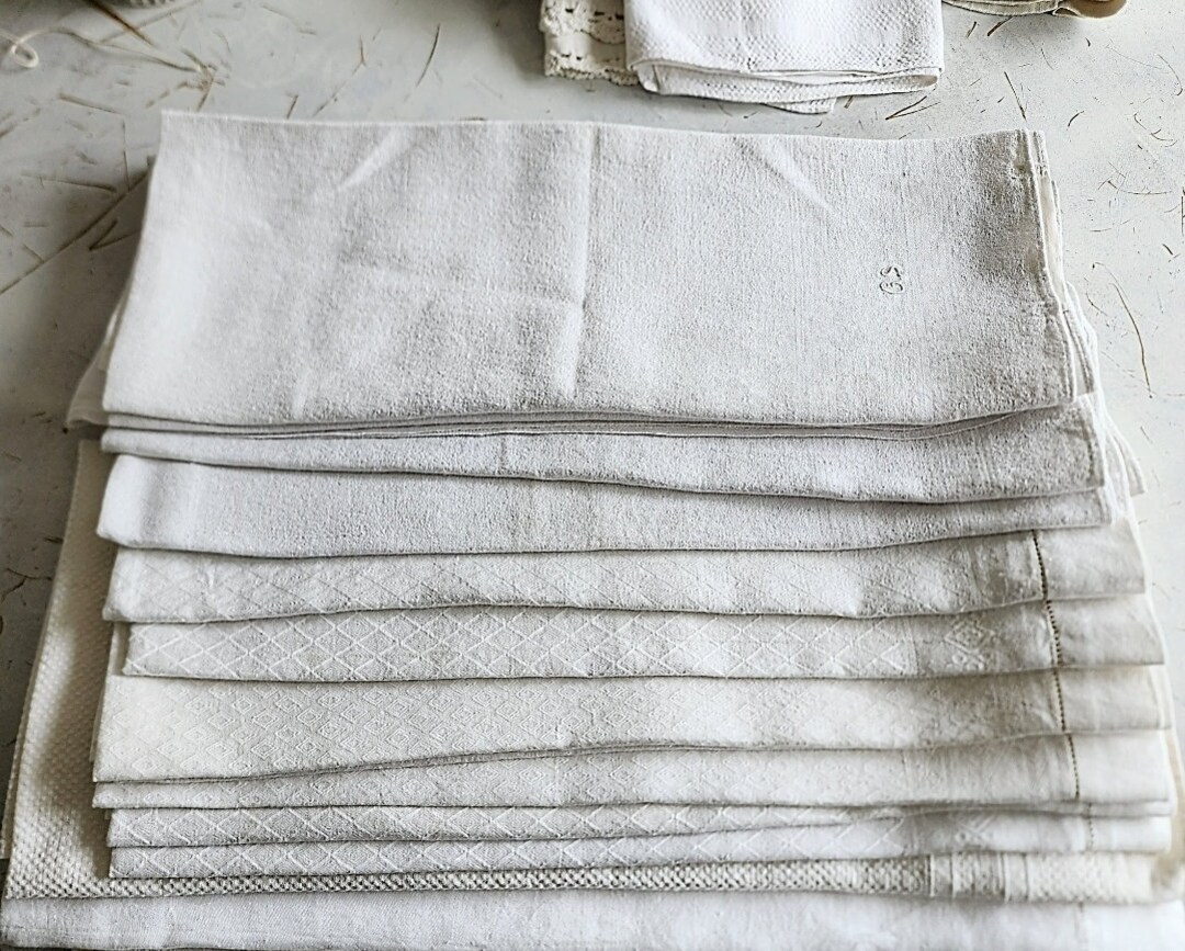 Vintage French Linen Towel - Etsy