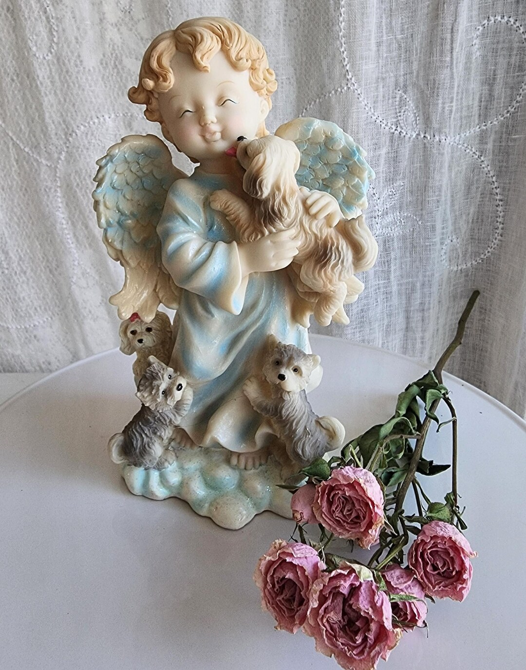 Vintage Angel With Dogs. - Etsy