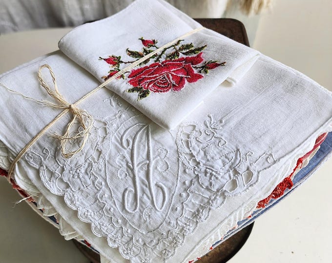 SUNSHINE One-of-a-kind Vintage Linen Craft Bundle - Etsy