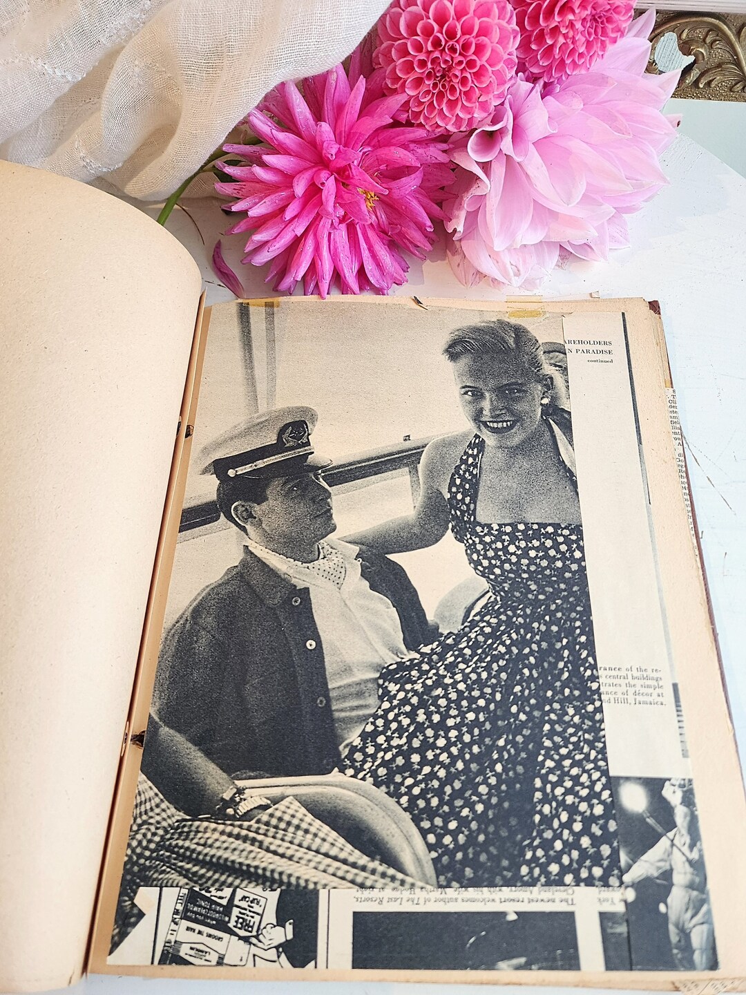 Vintage 1950s Scrapbook With Unique Newspaper Clippings - Etsy