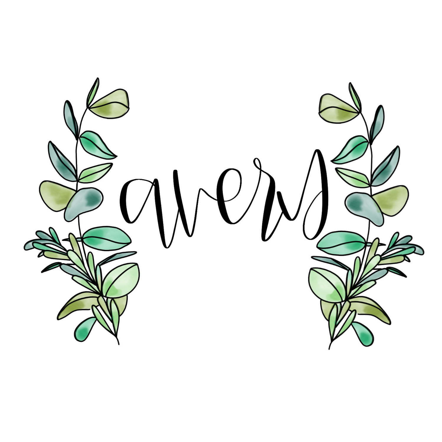 Custom Name Digital Calligraphy - Etsy