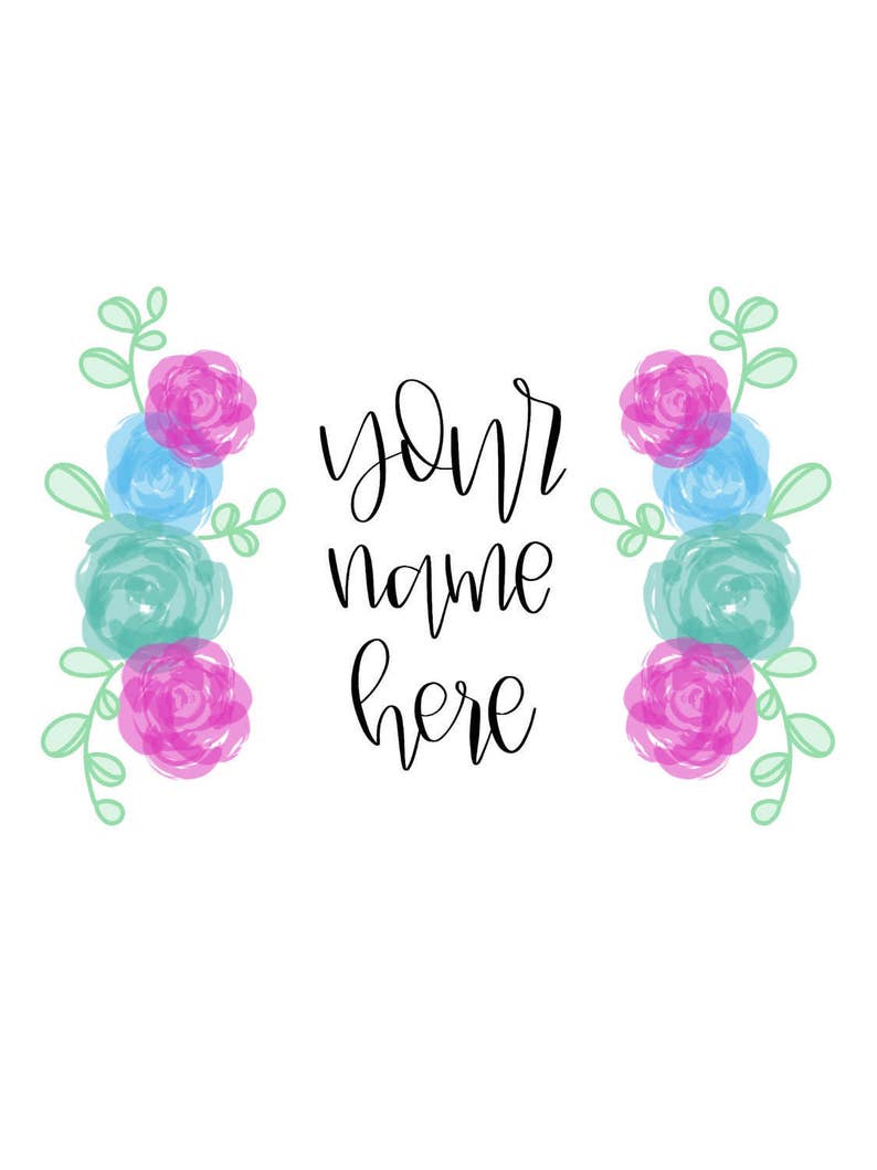 Custom Name Digital Calligraphy - Etsy