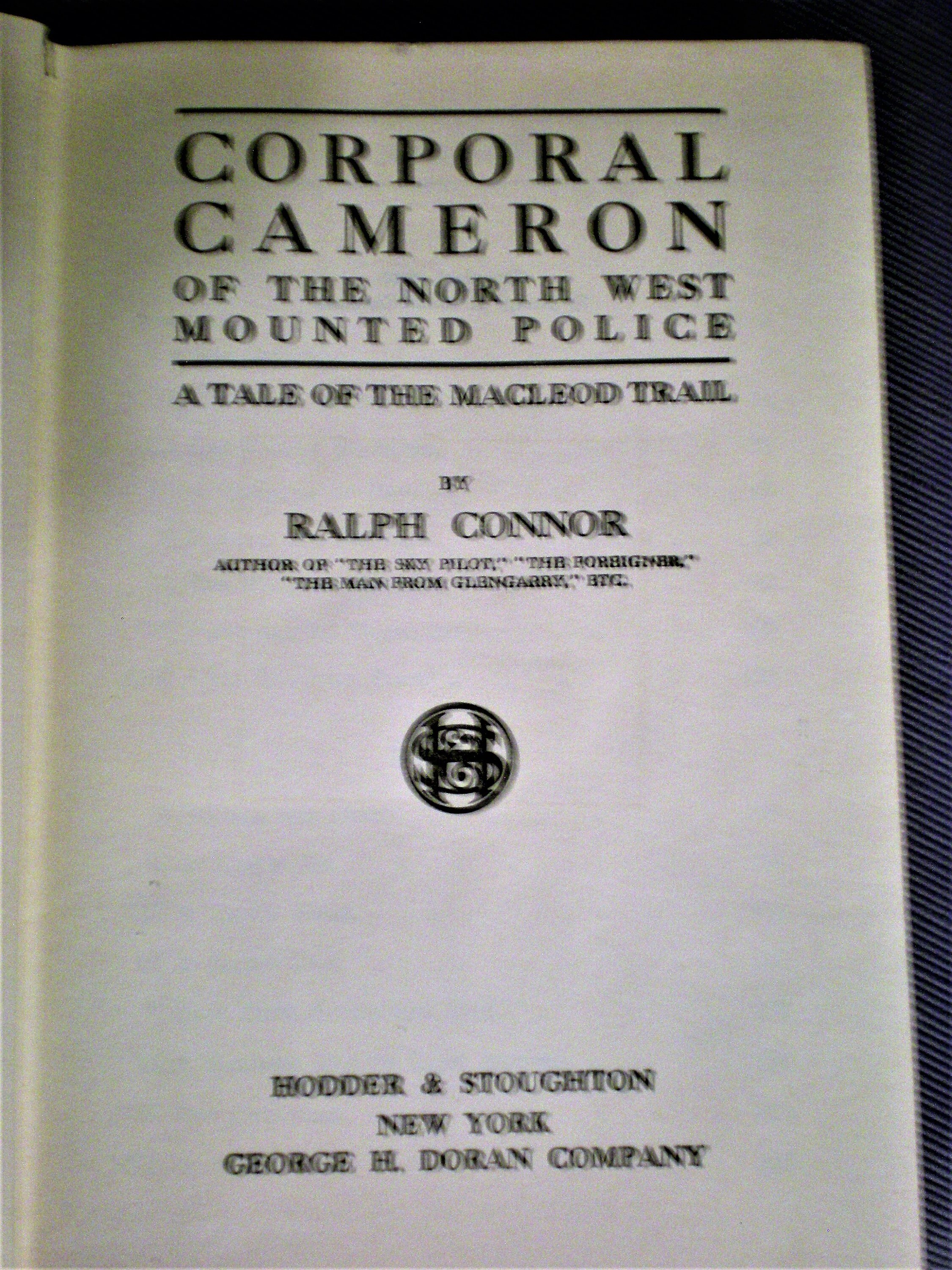 Corporal Cameron by Ralph Connor 1912 Book - Etsy