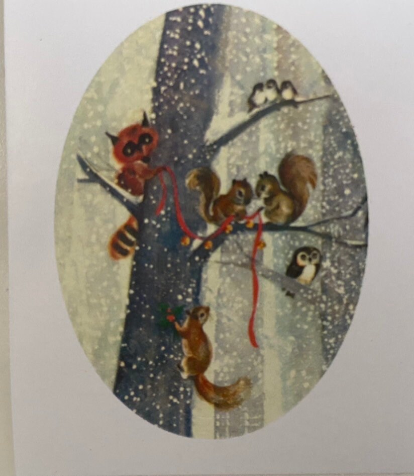 Vintage Forest Animals Stickers Christmas Holiday Teacher - Etsy Canada