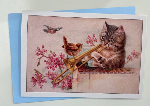 Cat Playing Trombone