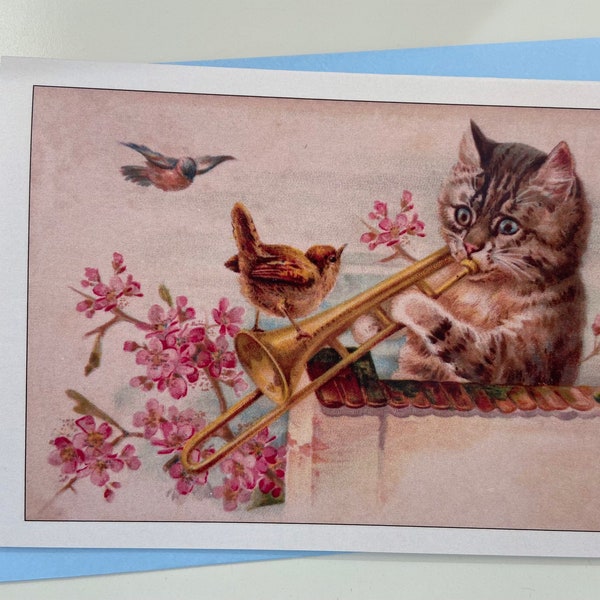 Trumpet Birthday Card - Etsy