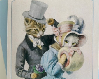 Wedding Anniversary Cat Card - Etsy