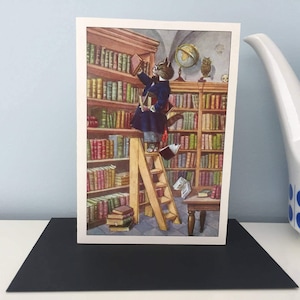 Vintage Librarian Cat Card, Library, Study, Vintage Books, Teacher ...