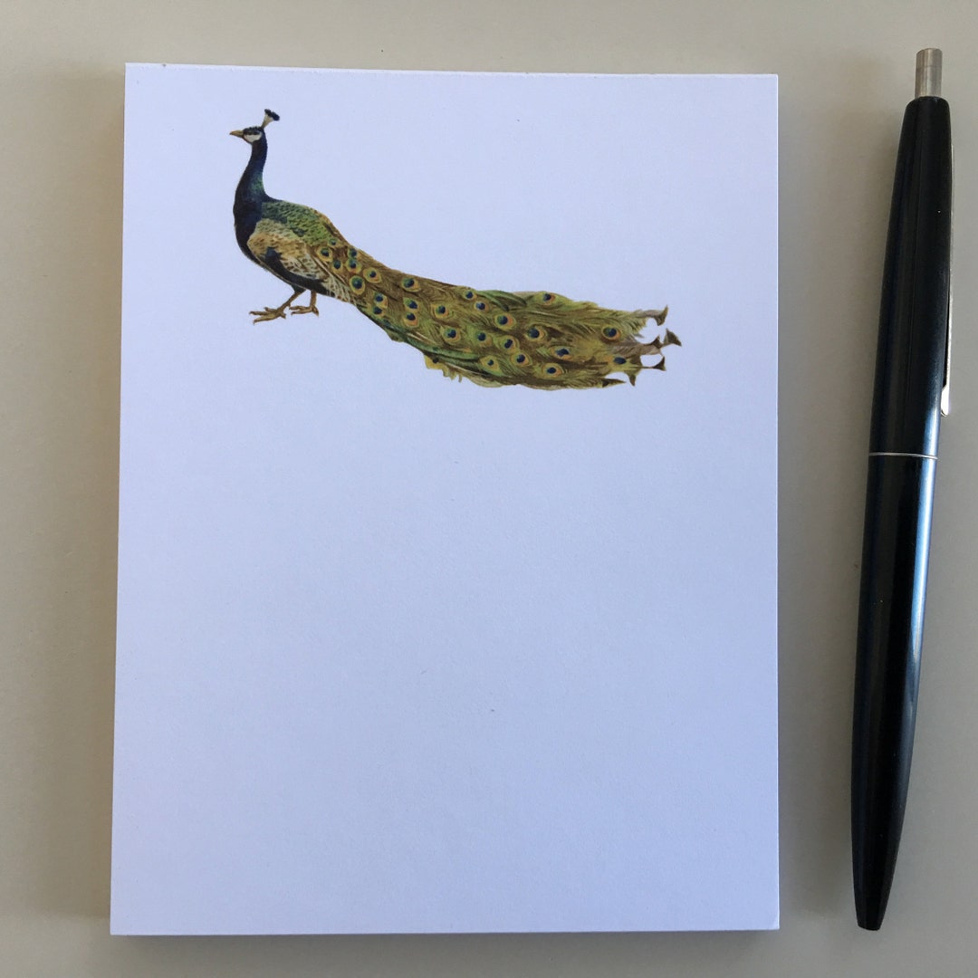 Peacock Notepad, Peacock Memo Pad, Peacock Writing Pad, Writing Set ...