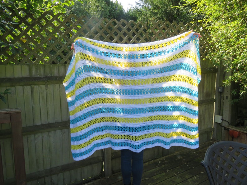 Crochet Pattern Beach Blanket summer Afghan Ocean Kiss Beach | Etsy