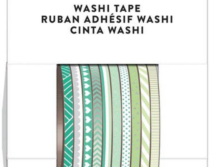 Happy Planner Skinny Washi Tape - Green Hues - MAMBI - Etsy