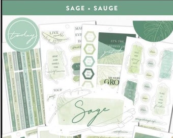 Sage Stickers - Etsy