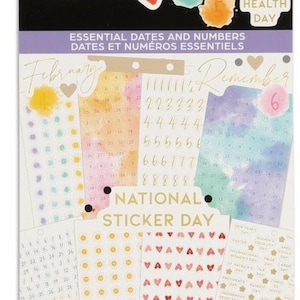 Essential Dates and Numbers Value Pack Stickers - MAMBI Happy Planner ...