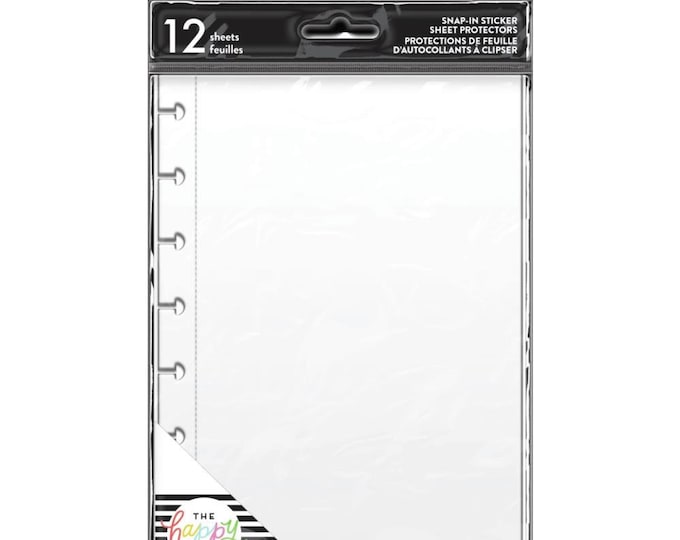 Snap-in Sticker Page Protectors - 12 Sheets- Everyday - MAMBI Happy ...