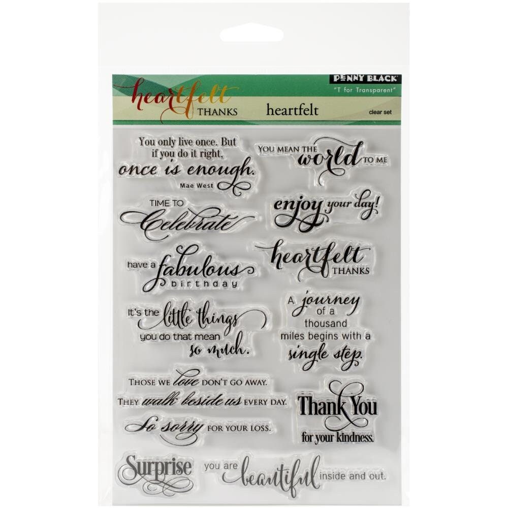 Heartfelt Clear Stamps - Penny Black - Etsy UK