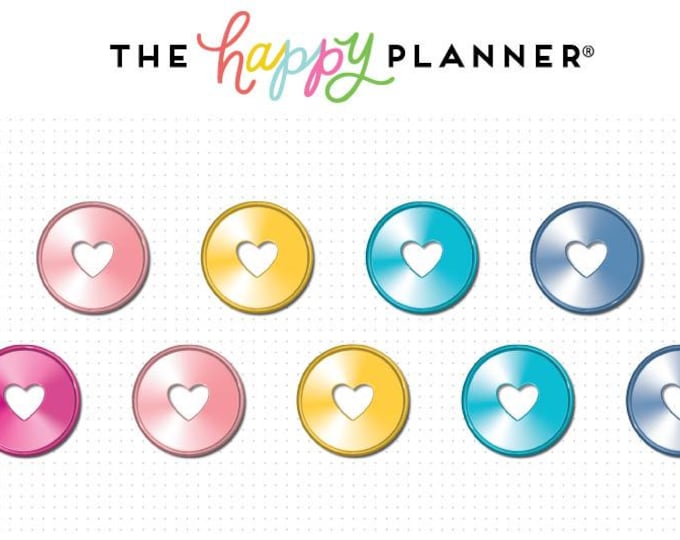 Mini Rainbow Metal Expansion Discs - Happy Planner - MAMBI - Etsy