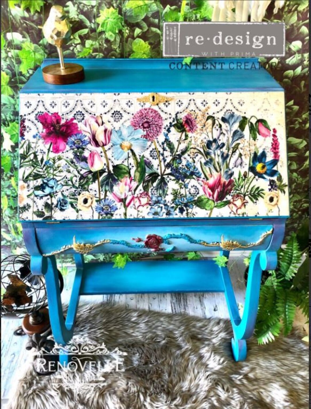 Prima Marketing Redesign Decoupage Decor Tissue Paper FUCHSIA 2 Sheets ...