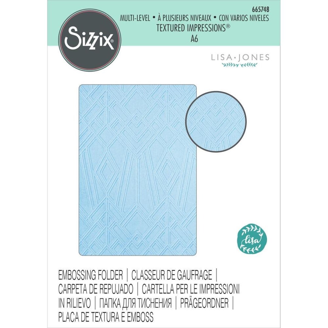 Sizzix 3D Texture Fades Embossing Folder - Geo Diamonds by Lisa Jones ...