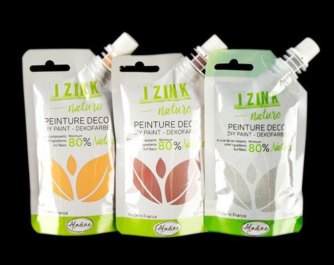 IZINK Nature Peinture Deco Naturelle Natural Metallic Paint 80ml - Etsy