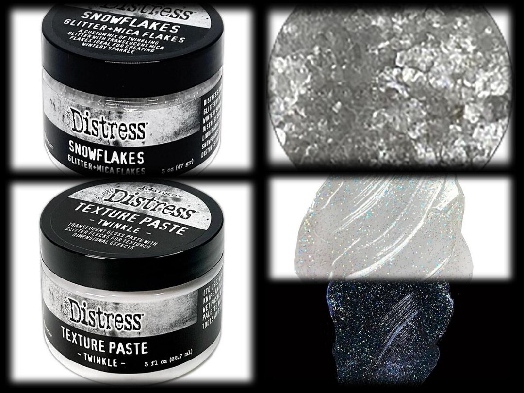 Tim Holtz Distress Texture Paste - Snowflakes or Twinkle - Etsy