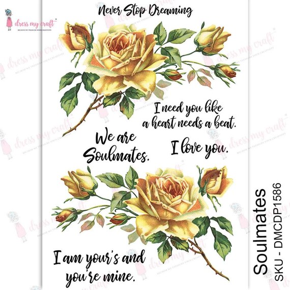 Dress My Craft Transfer Me Transfer Paper Soulmates | Etsy