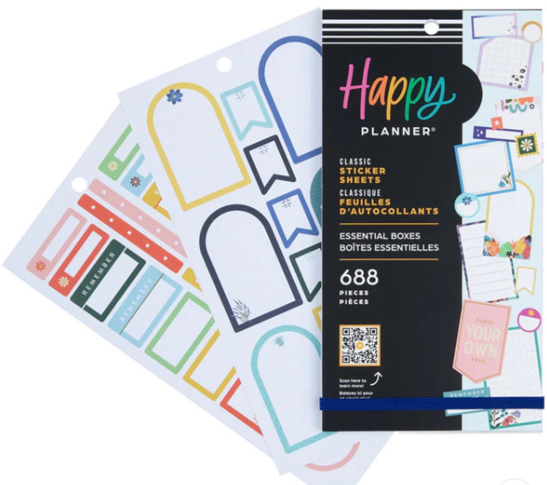 Essential Boxes Value Pack Stickers Happy Planner Stickers 688 Pieces ...