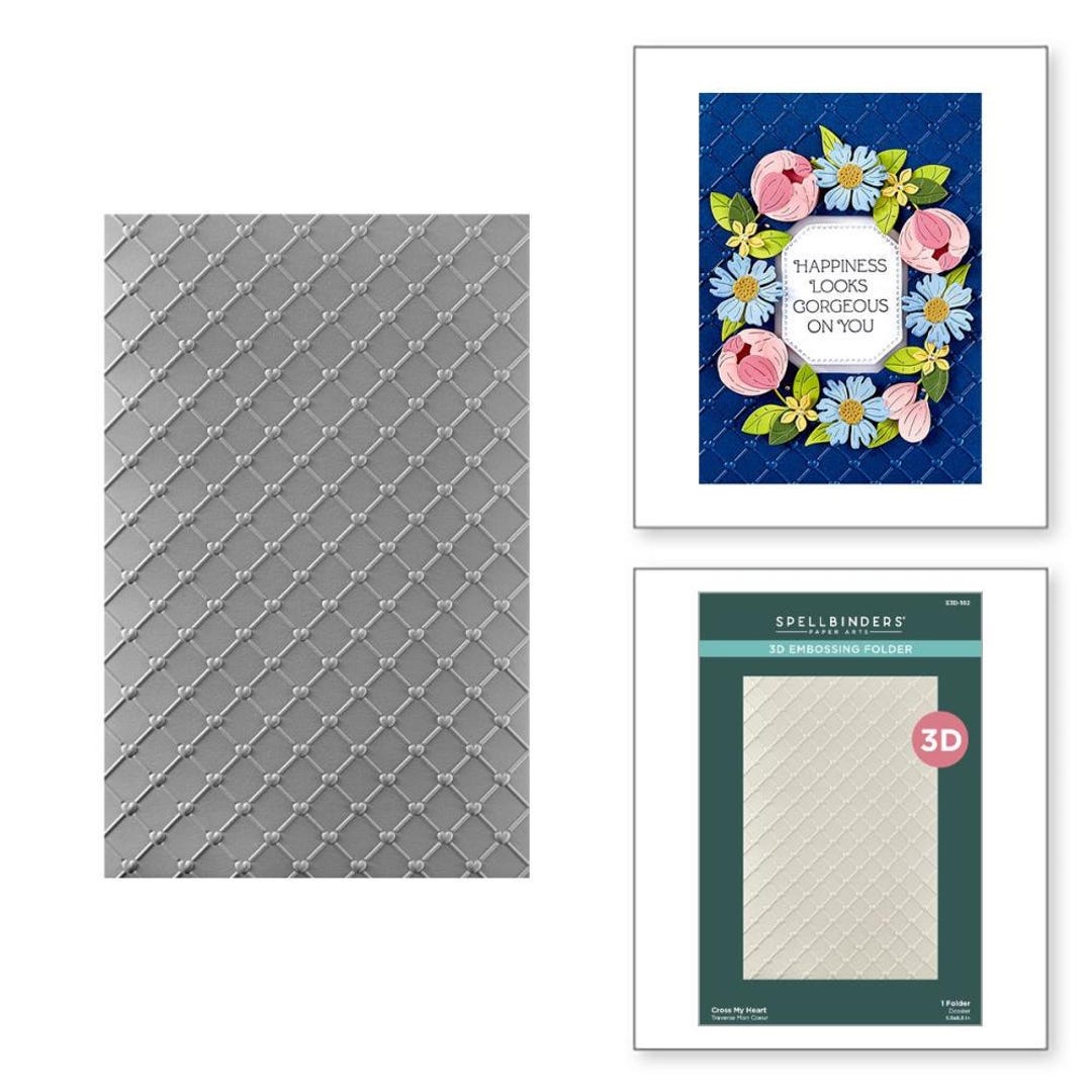 Spellbinders 3D Embossing Folder the Gorgeous You Collection - Cross My ...