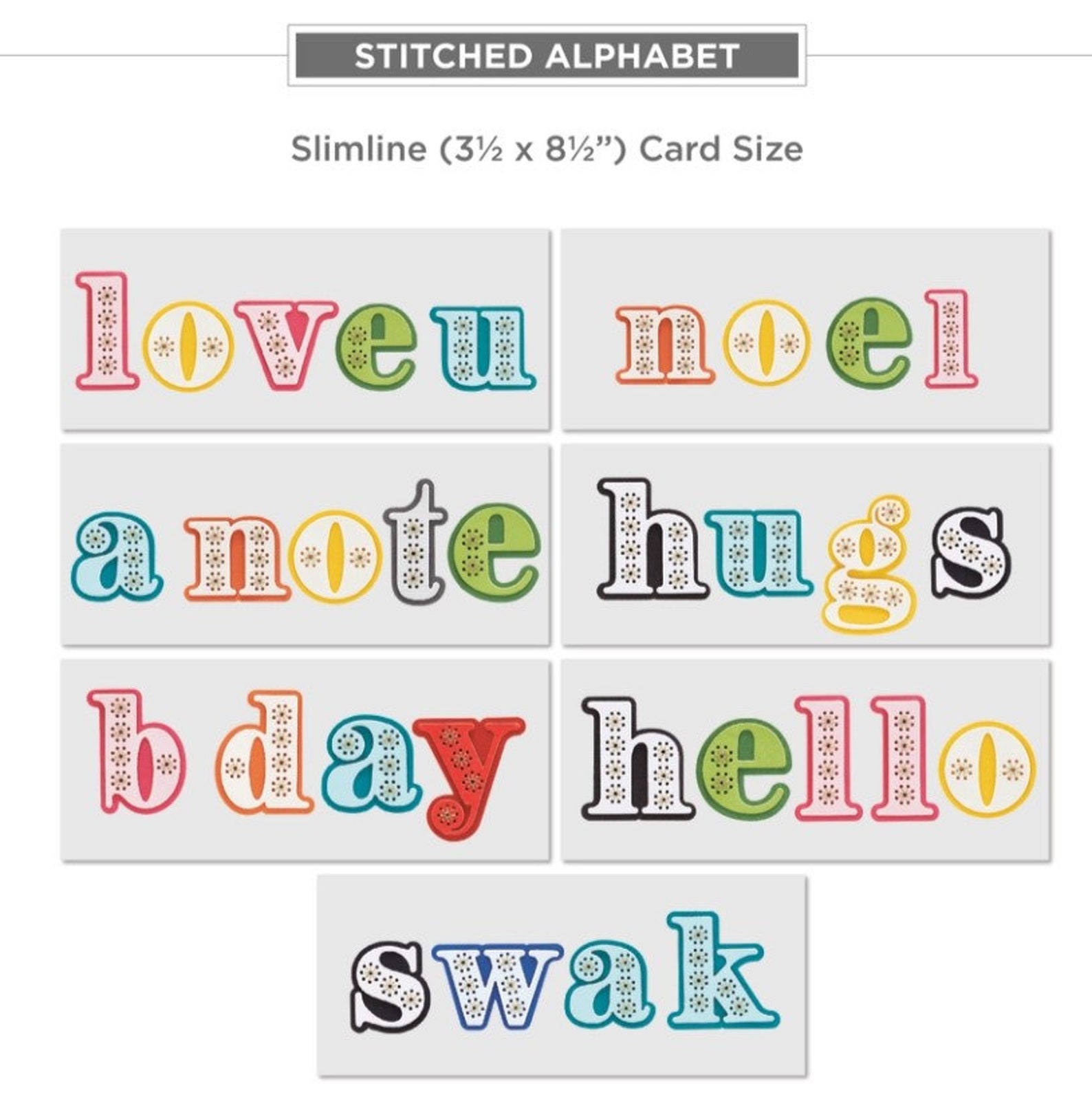 Spellbinders Etched Dies - Stitched Alphabet Collection - Etsy