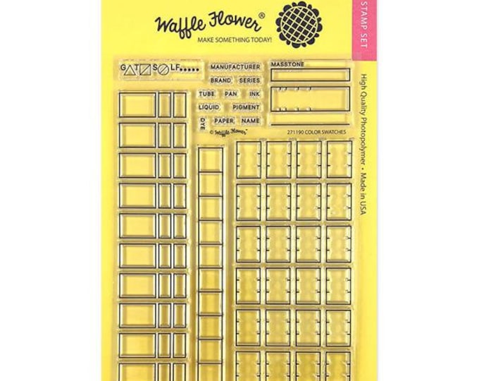 Color Swatches Stamp Set - Waffle Flower - Etsy