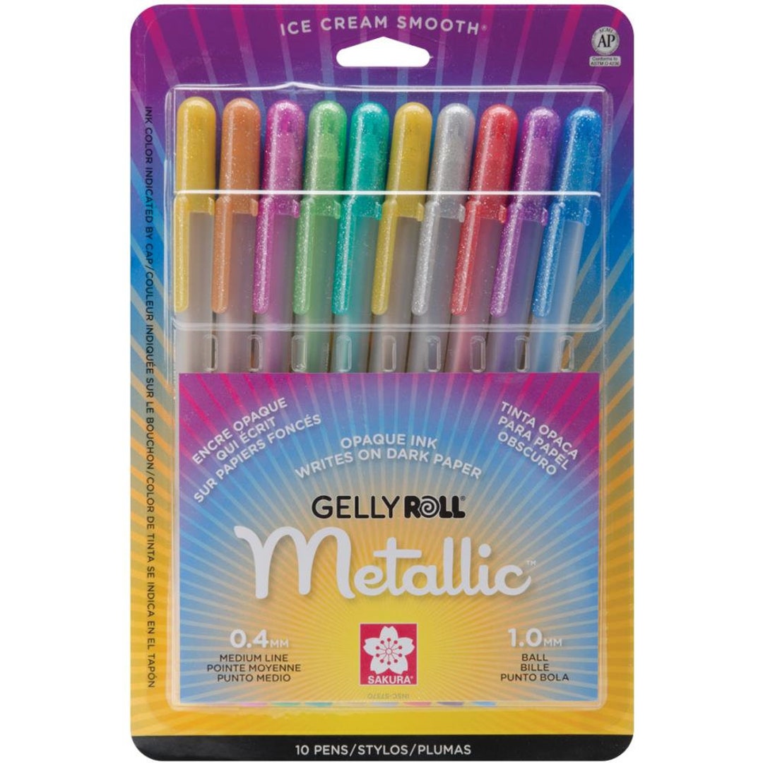 Gelly Roll Metallic Medium Point Pens 10/pkg - Sakura - Etsy