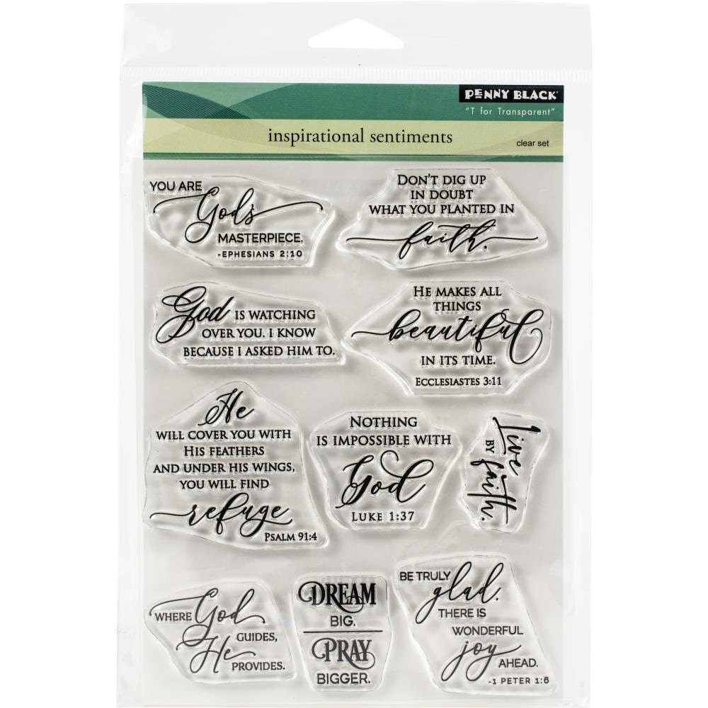 Inspirational Sentiments Clear Stamps - Penny Black - Etsy