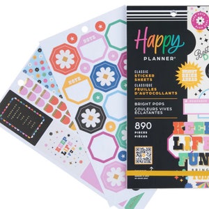 Bright Pops Value Pack Stickers - Happy Planner Stickers 890 Pieces - Etsy