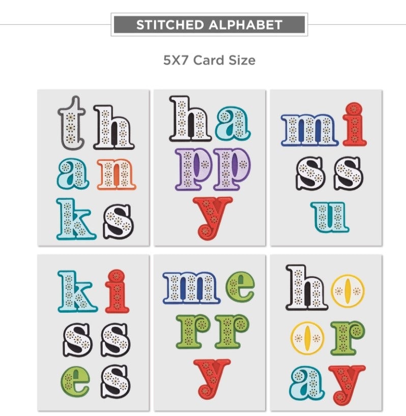Spellbinders Etched Dies - Stitched Alphabet Collection - Etsy