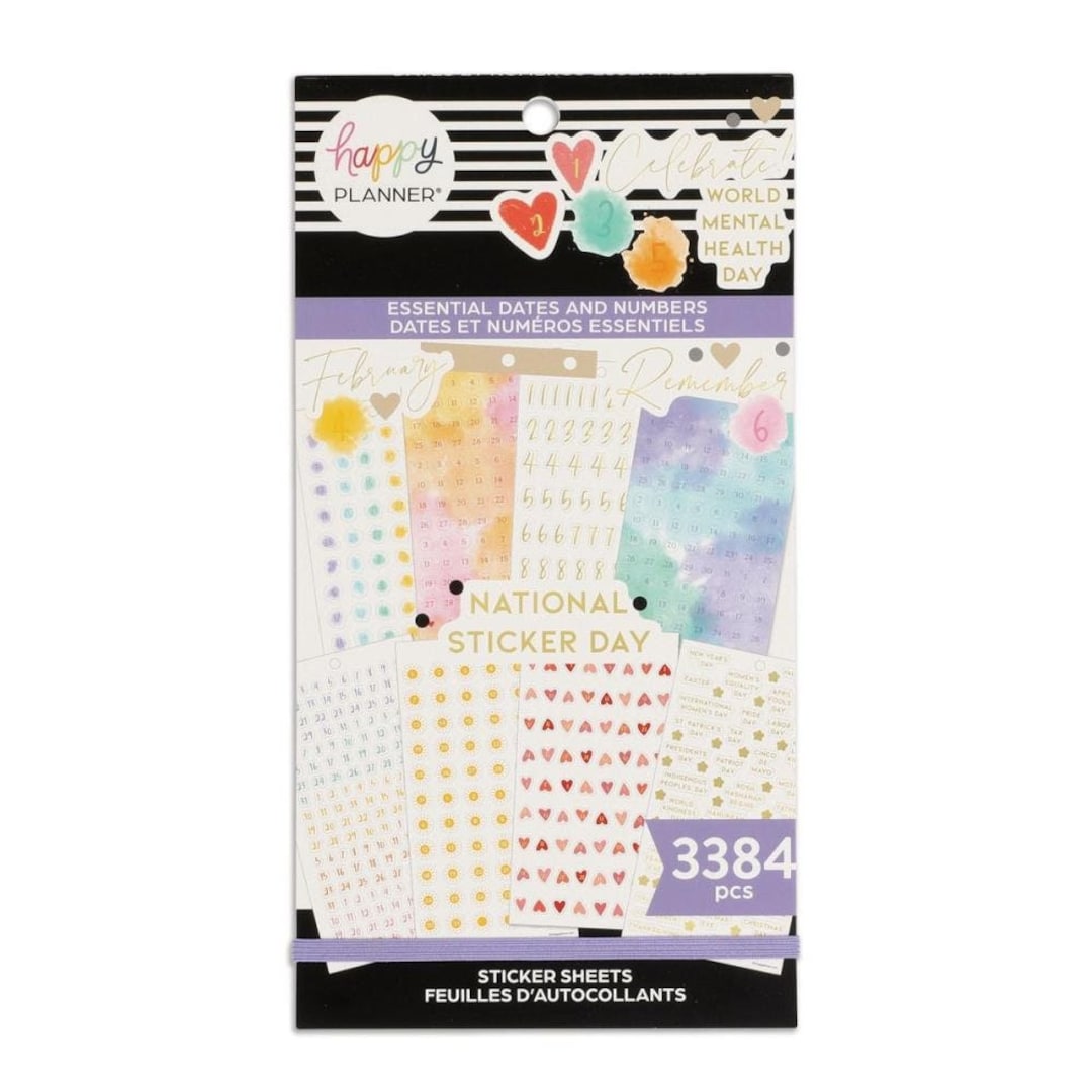 Essential Dates and Numbers Value Pack Stickers - MAMBI Happy Planner ...