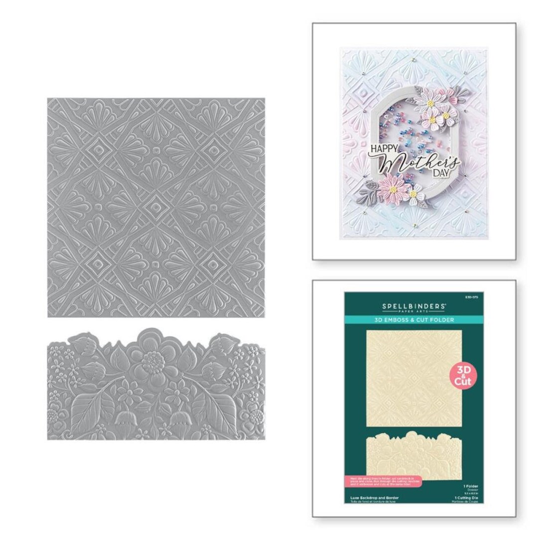 Spellbinders 3D Emboss & Cut Folder - Luxe Backdrop and Border - E3D ...