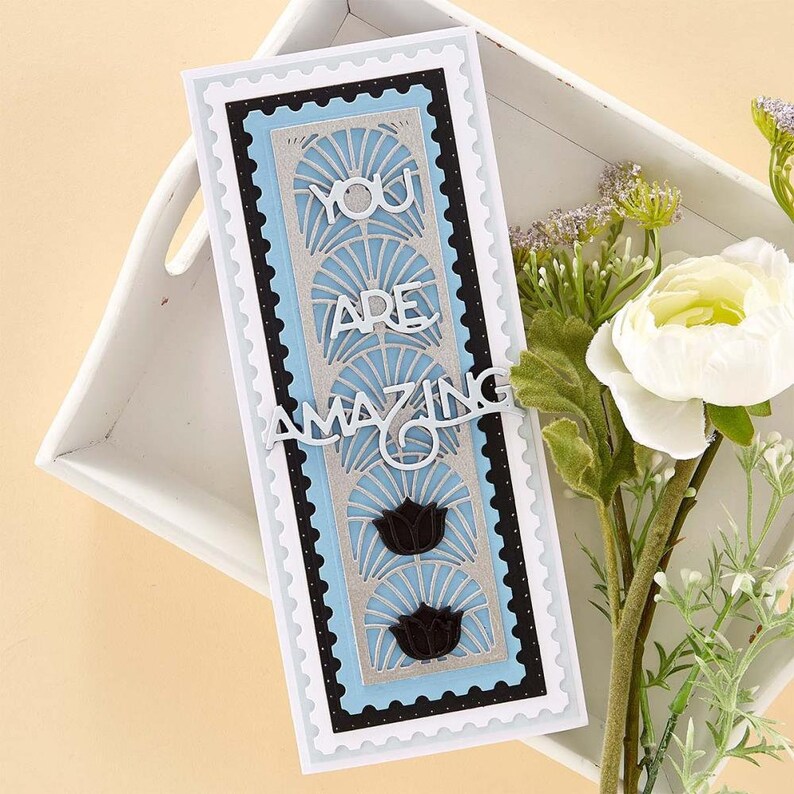 Postage Edge Slimlines Nested Dies Spellbinders Etched Dies - Etsy