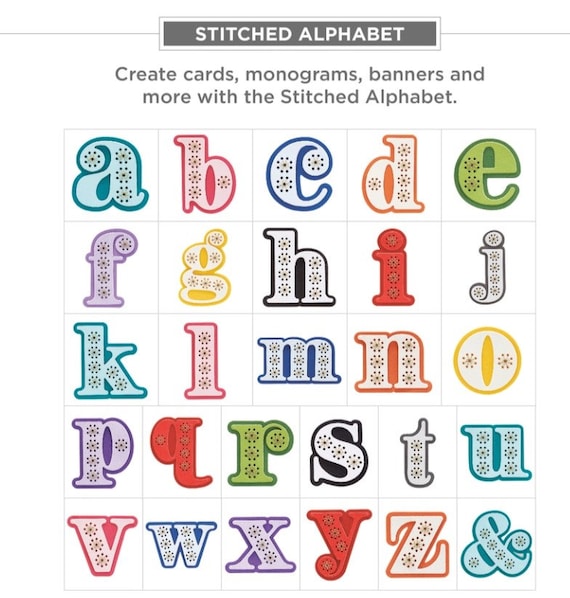 Spellbinders Etched Dies Stitched Alphabet Collection - Etsy