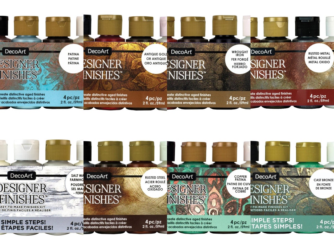 Decoart Designer Finishes Paint Pack 4/pkg - Choice of Effects - Etsy