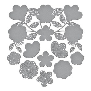 Spellbinders Stitched Etched Dies - Stitched Floral Flip Frame S4-1267 ...
