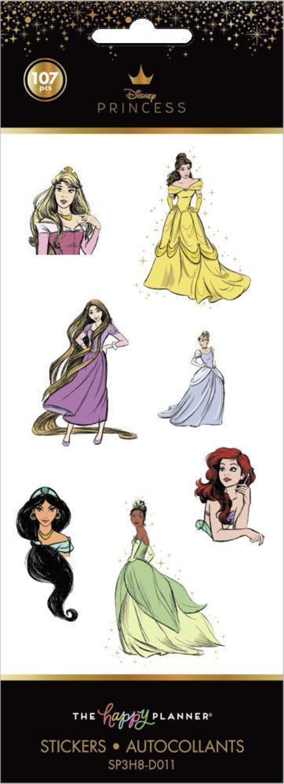 Disney © Princess Strong at Heart 8 Sticker Sheets Happy - Etsy