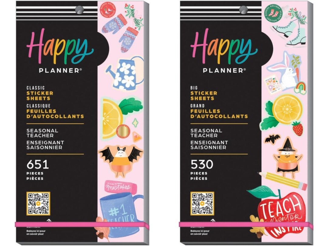 Seasonal Teacher - Classic or Big Sticker Packs - MAMBI Happy Planner ...