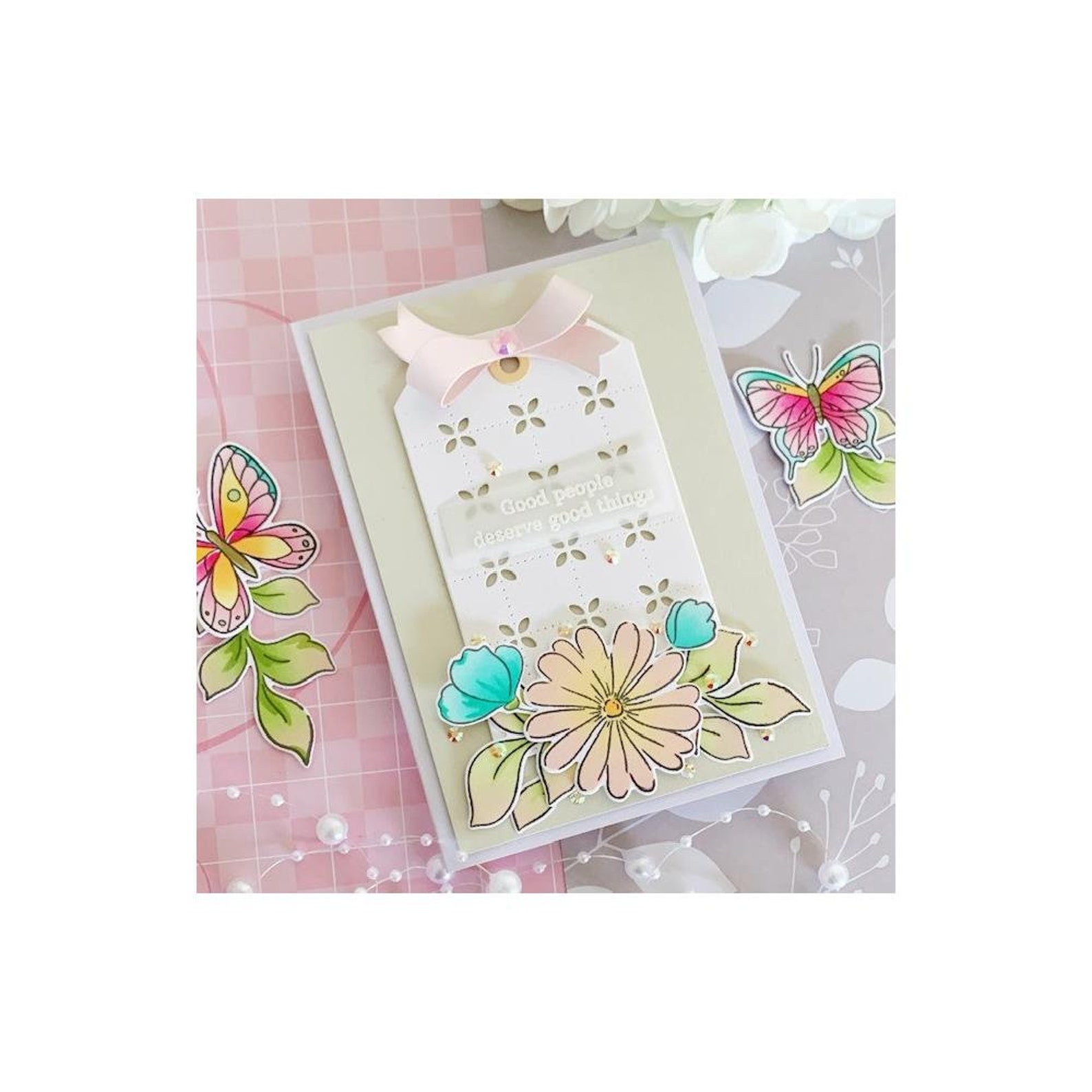 Pinkfresh Studio Cover Plate Die Floral Grid - Etsy