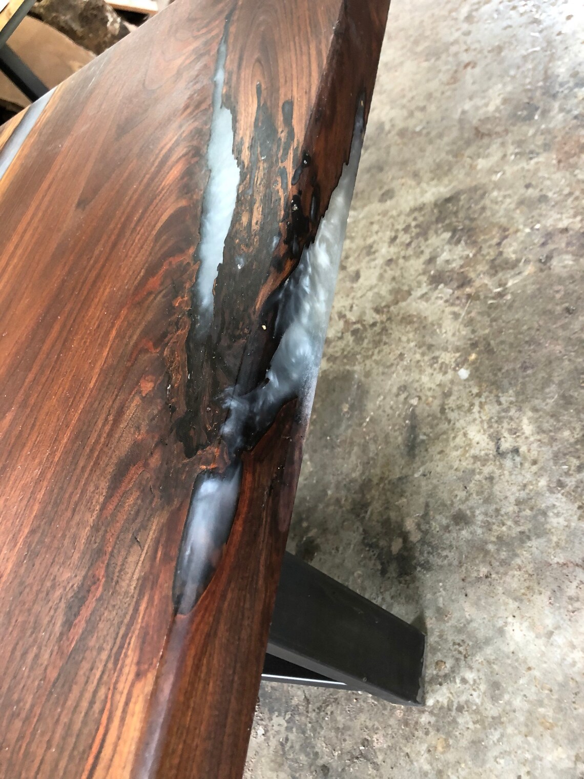 10 Foot Conference Table and Benches Live Edge River Table - Etsy
