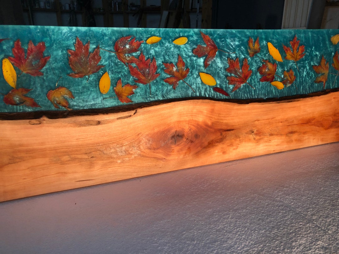 Maple Leaf Wall Art Epoxy Resin Live Edge Natural - Etsy