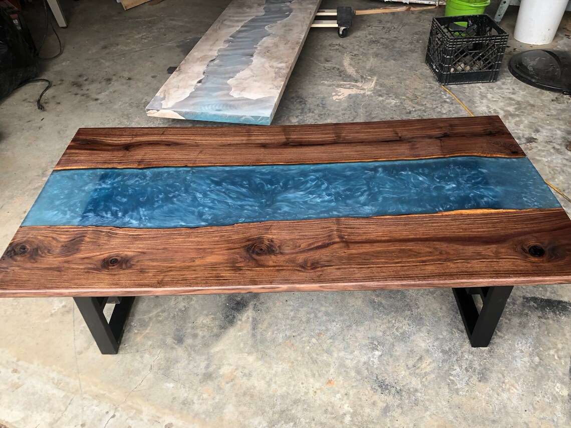 Walnut River Table Coffee Dining Table - Etsy