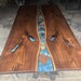 Walnut Live Edge Conference River Table With Stone Resin Epoxy - Etsy