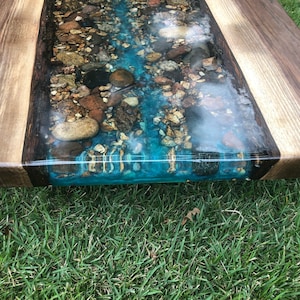 Gorgeous Live Edge River Table Resin Trout Coffee - Etsy